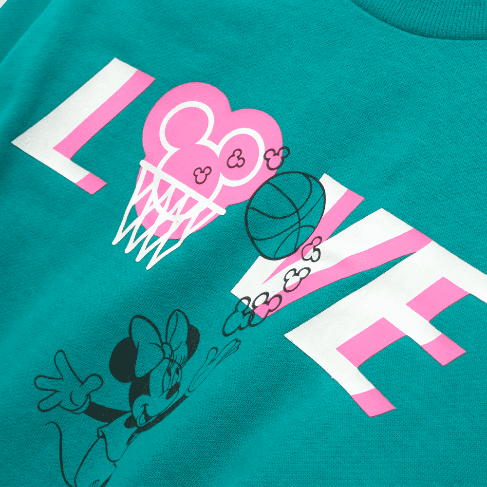 Polerón de niña minnie verde esmeralda