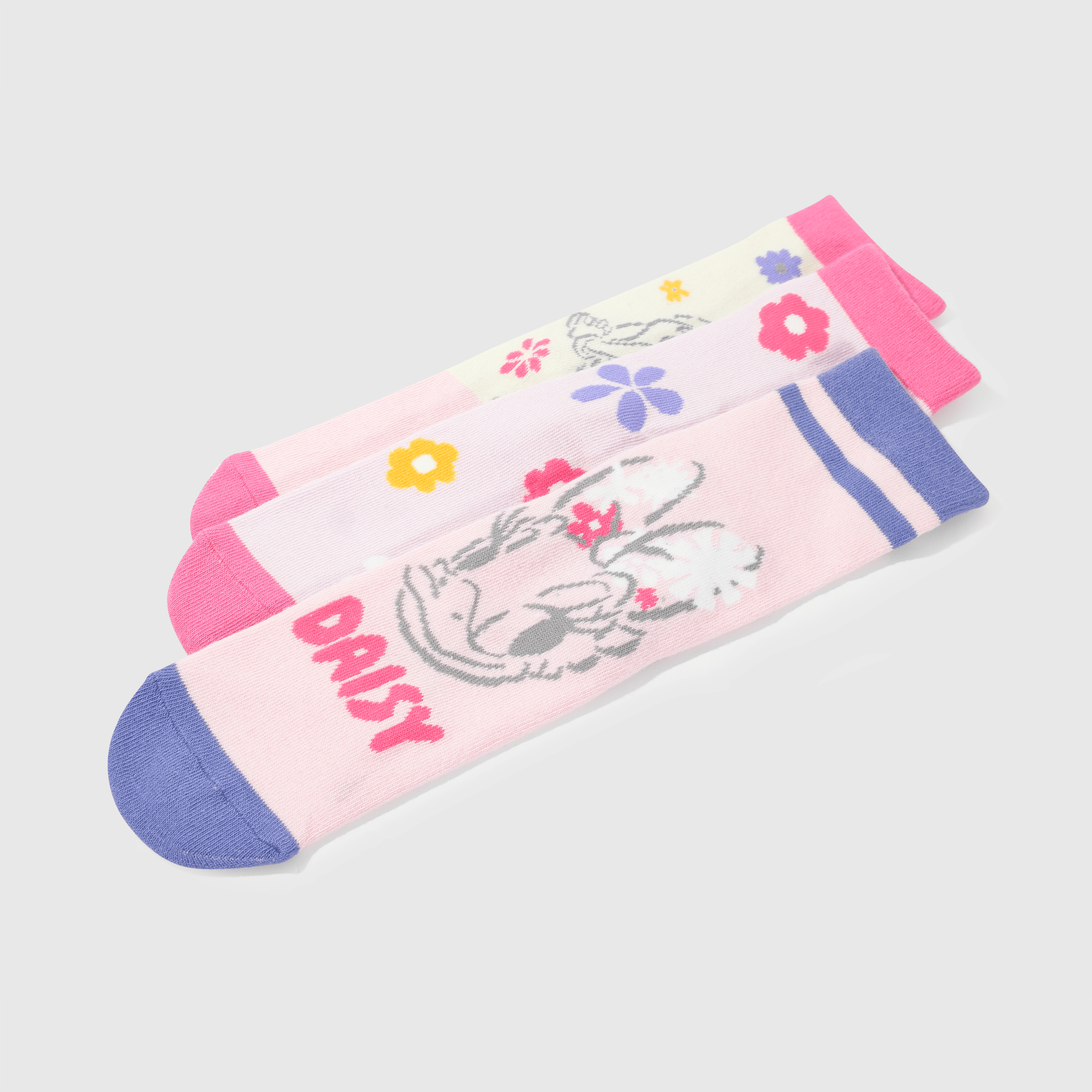 Pack 3 Medias Pata Daisy Rosado